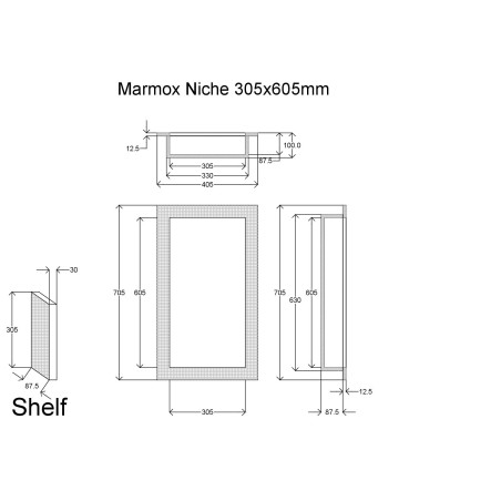 Niches ready to tile