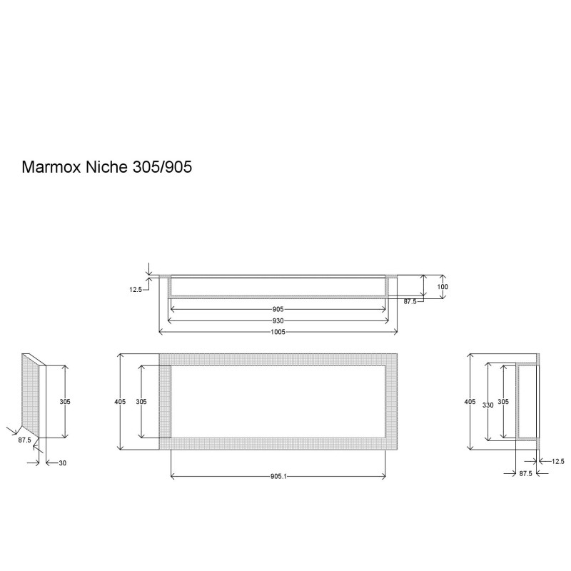 Niches ready to tile